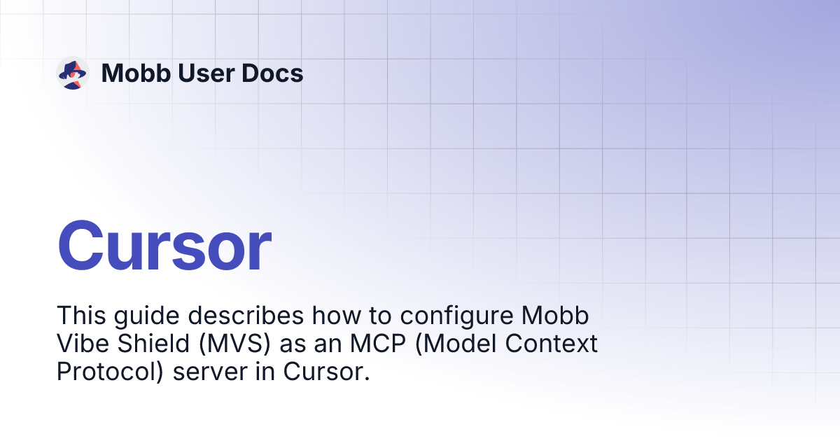 Cursor | Mobb User Docs